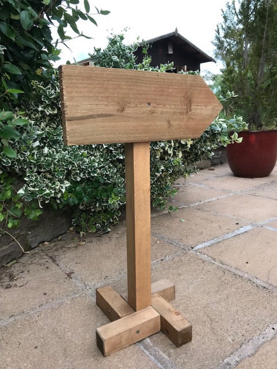 Freestanding Rustic Wooden Finger Post Venue Sign With Stand - Etsy