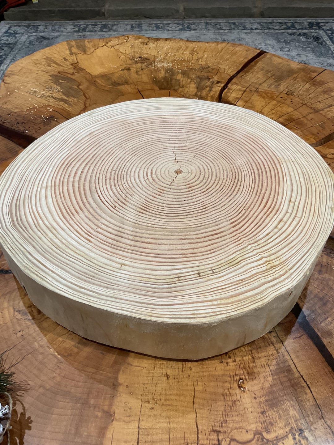 Sustainable Wooden Log Cake Stand/ Decoration Stand, Sanded Wedding ...