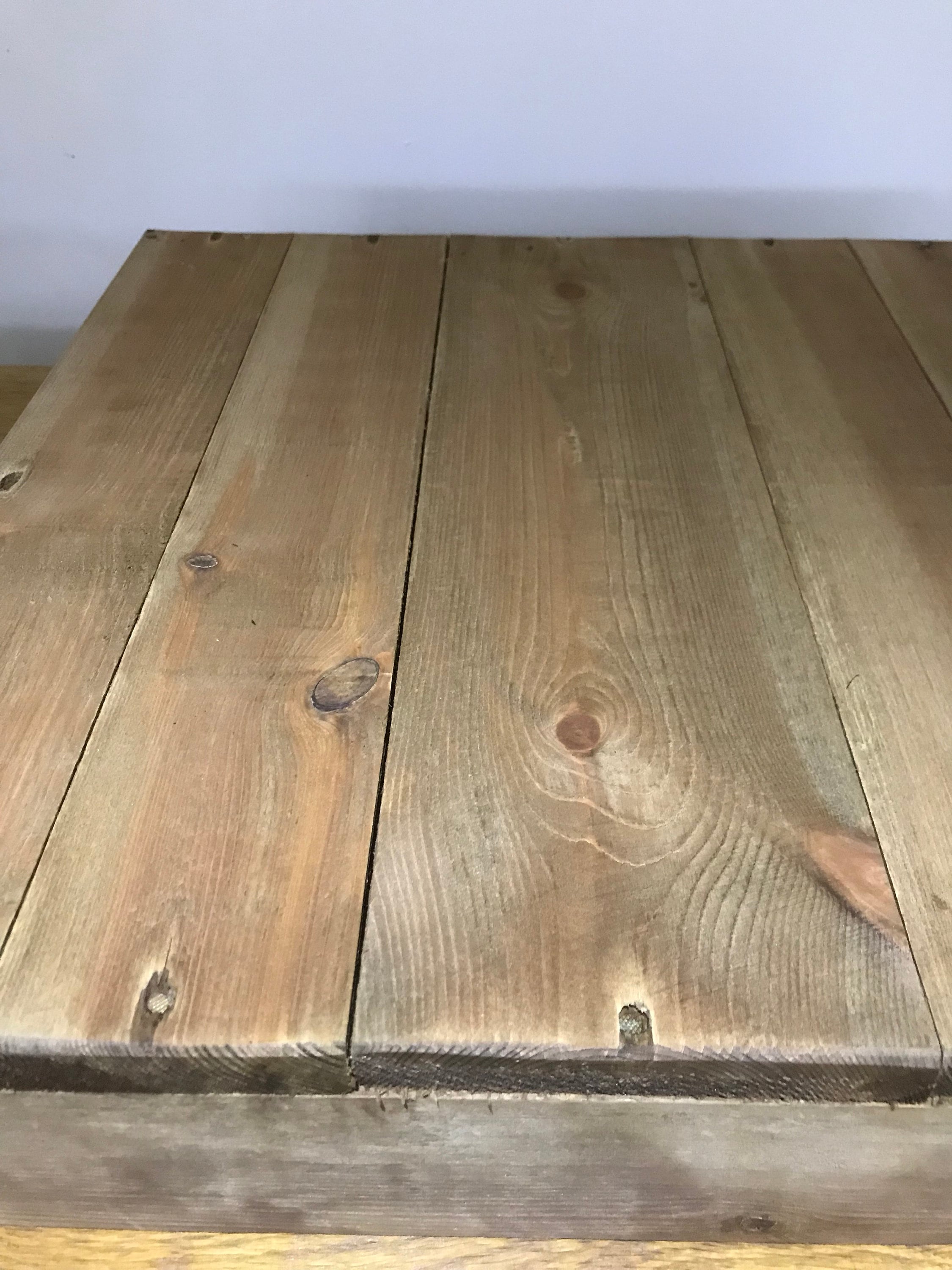 Square Wooden Cake Stand Available in 3 Colours Rustic - Etsy UK