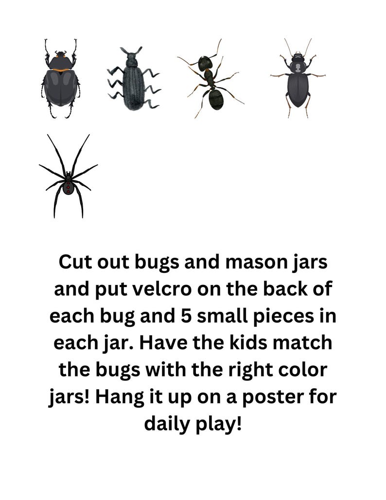 Preschool, Toddler, Color Recognition Activity, Bugs, Sorting ...