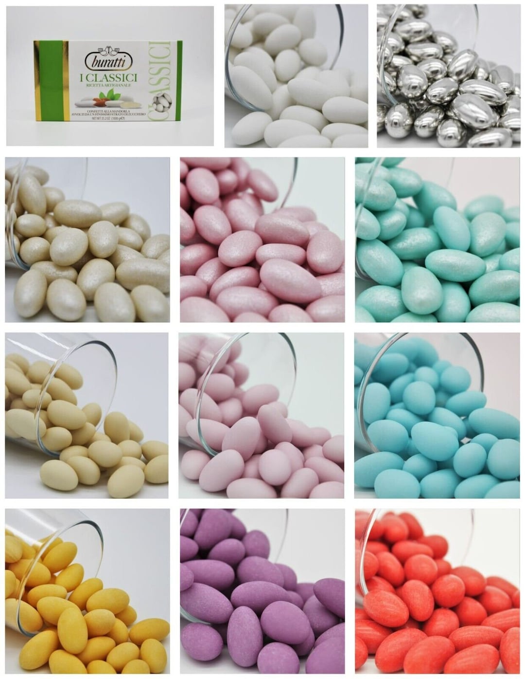 1k Sugared Almonds Wedding Favour Confectionery Italian Confetti ...