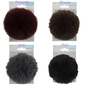 Pom Poms Large Single Pompoms 6cm 11cm Bobble Hats Toy Making Kids ...