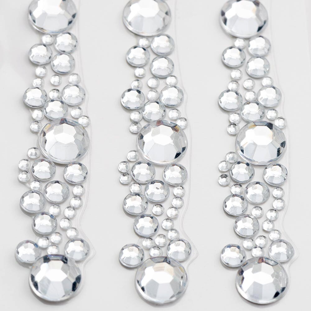 Jewelry & Beauty Hat Making & Hair Crafts Self Adhesive Floral Diamante ...