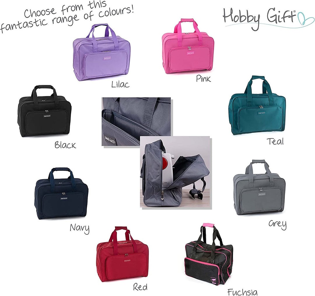 Hobbygift Sewing Machine Bag - Lilac, Black, Pink, Teal, Red, Grey ...