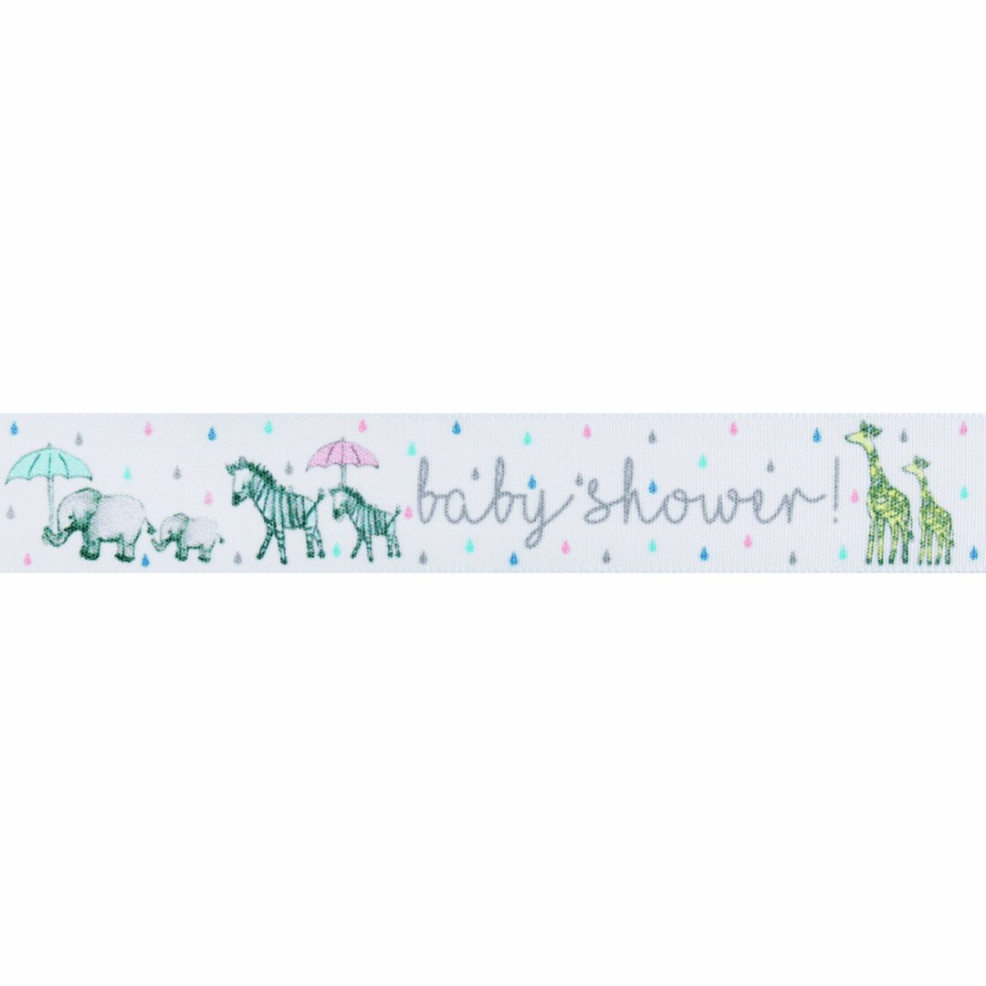 Baby Shower Ribbon - Baby Parade - 25mm X 1m Cut Length - Baby Shower ...