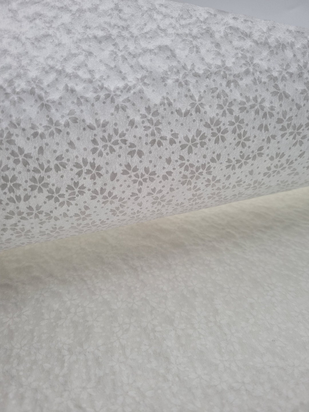 Japanese Tarasen Washi Rayon Tissue Sheet - White Textured Translucent ...