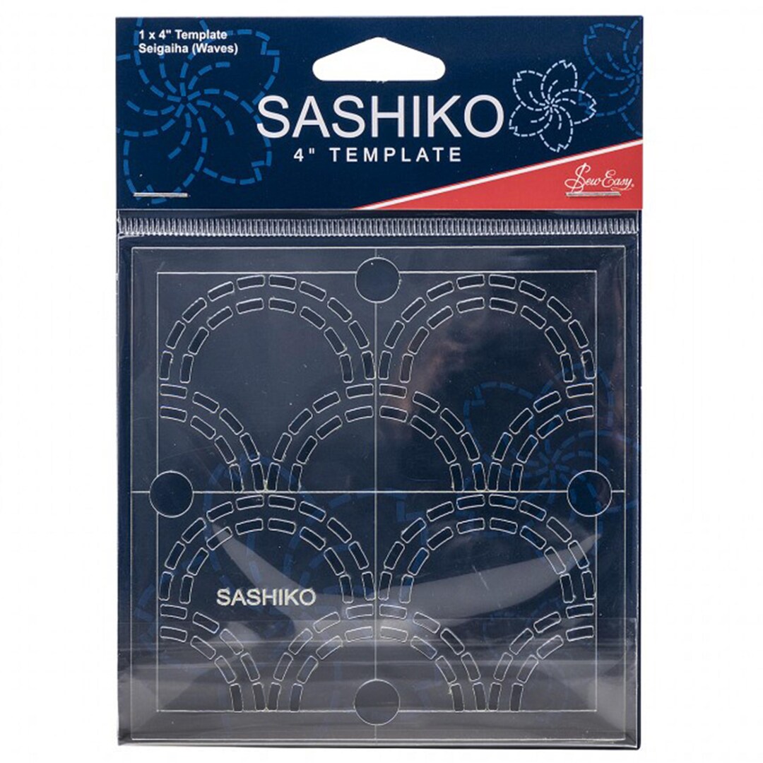 Sew Easy Sashiko 4" Template - Seigaiha - Waves - Japanese Embroidery ...