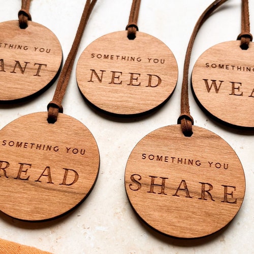 Something You Want-christmas Gift Tags-something You Wear-wood - Etsy Something You Want-christmas Gift Tags-something You Wear-wood - Etsy