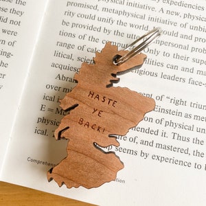 Scotland Haste Ye Back Keyring, Scottish Map Keychain, Scotland ...