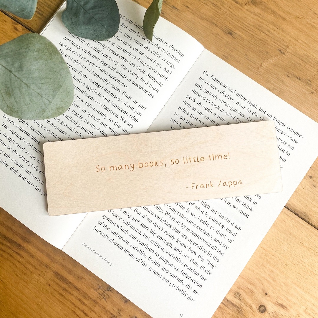 Frank Zappa Quote Bookmark: Engraved Birch Wood Literary Gift - Etsy