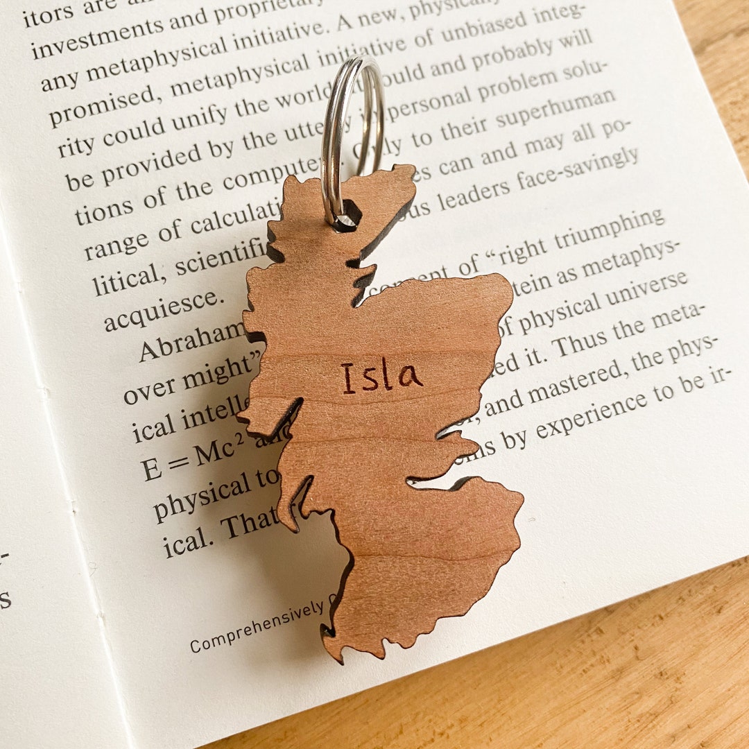 Personalised Scotland Keyring, Personalised Scottish Gift, Scottish Map ...