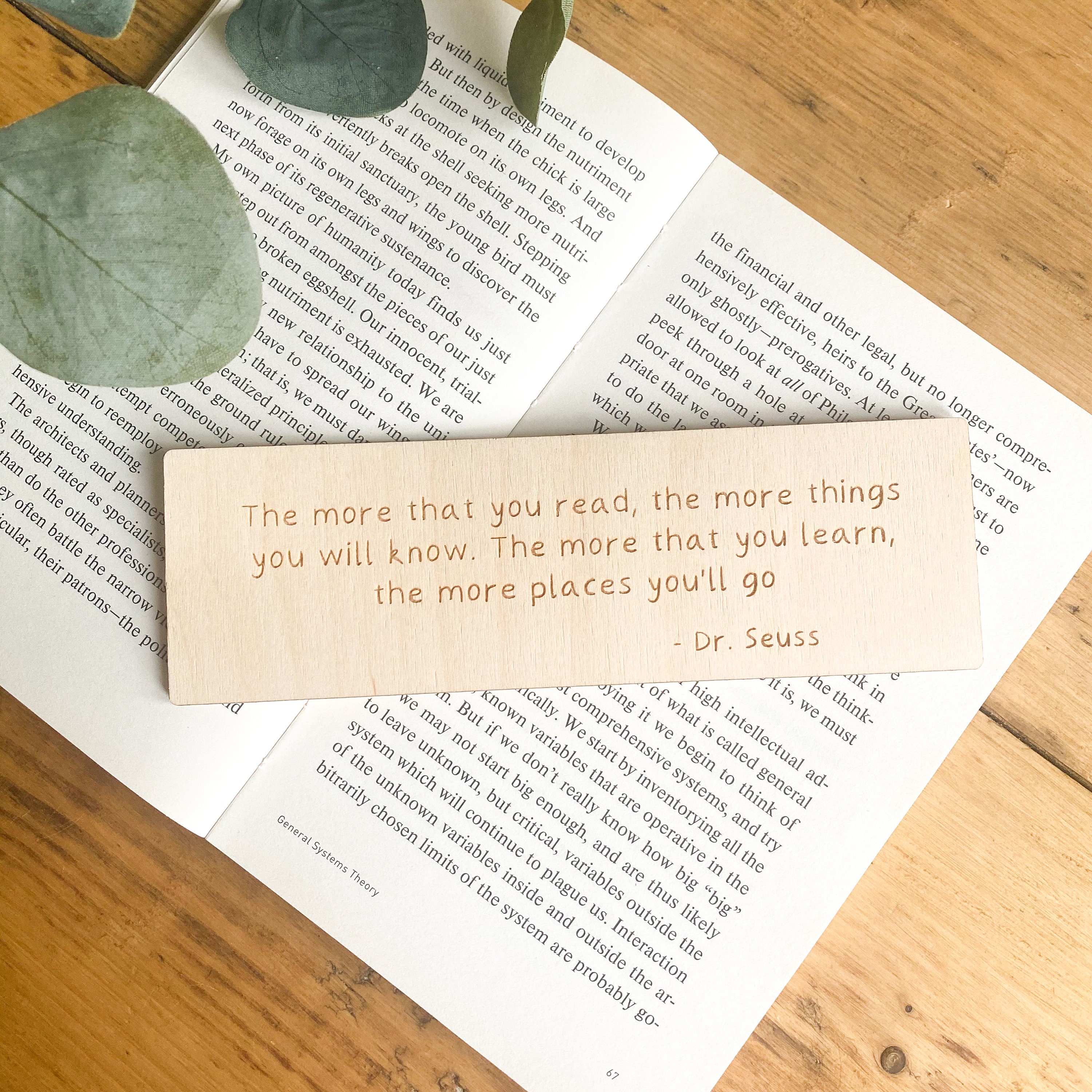 Dr. Seuss Quote Bookmark Famous Book Quote Wood Bookmark | Etsy