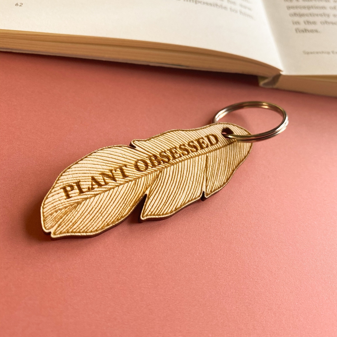 Plant Obsessed Keyring, Banana Plant Keychain, Crazy Plant Lady, Plant ...