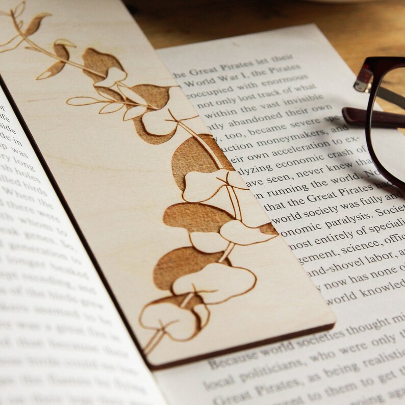 Eucalyptus Wood Bookmark Flower Bookmark Planner Bookmark - Etsy UK