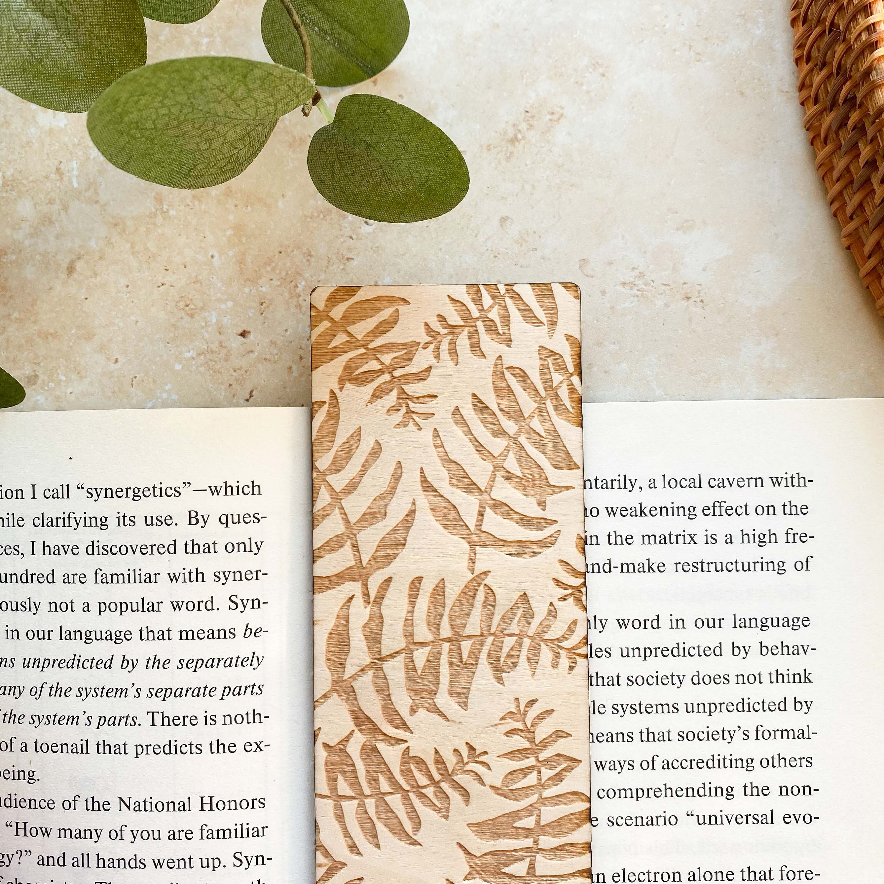 Fern Pattern Wood Bookmark Flower Bookmark Planner - Etsy