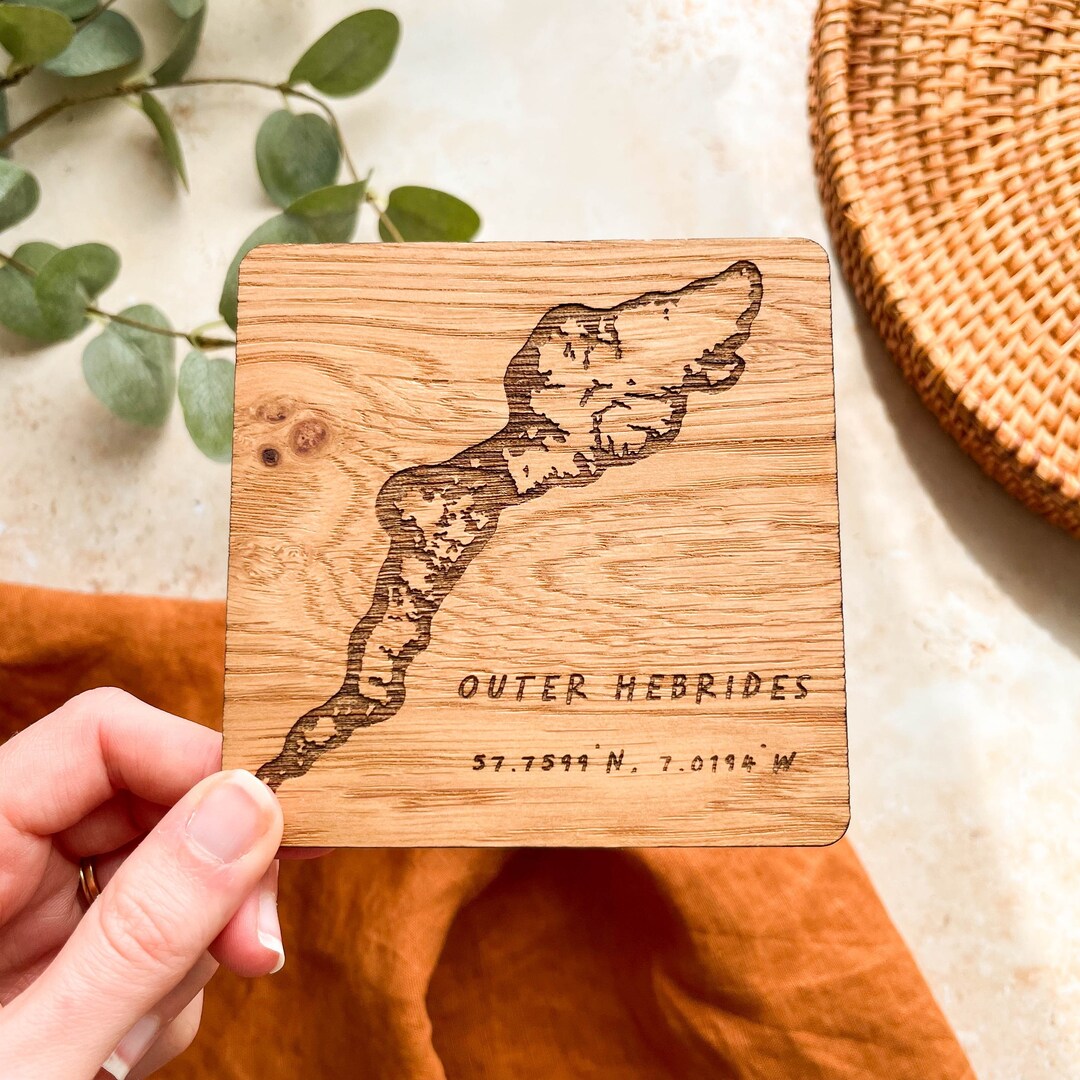 Outer Hebrides Coaster, Scottish Gift, Scottish Islands Coaster ...