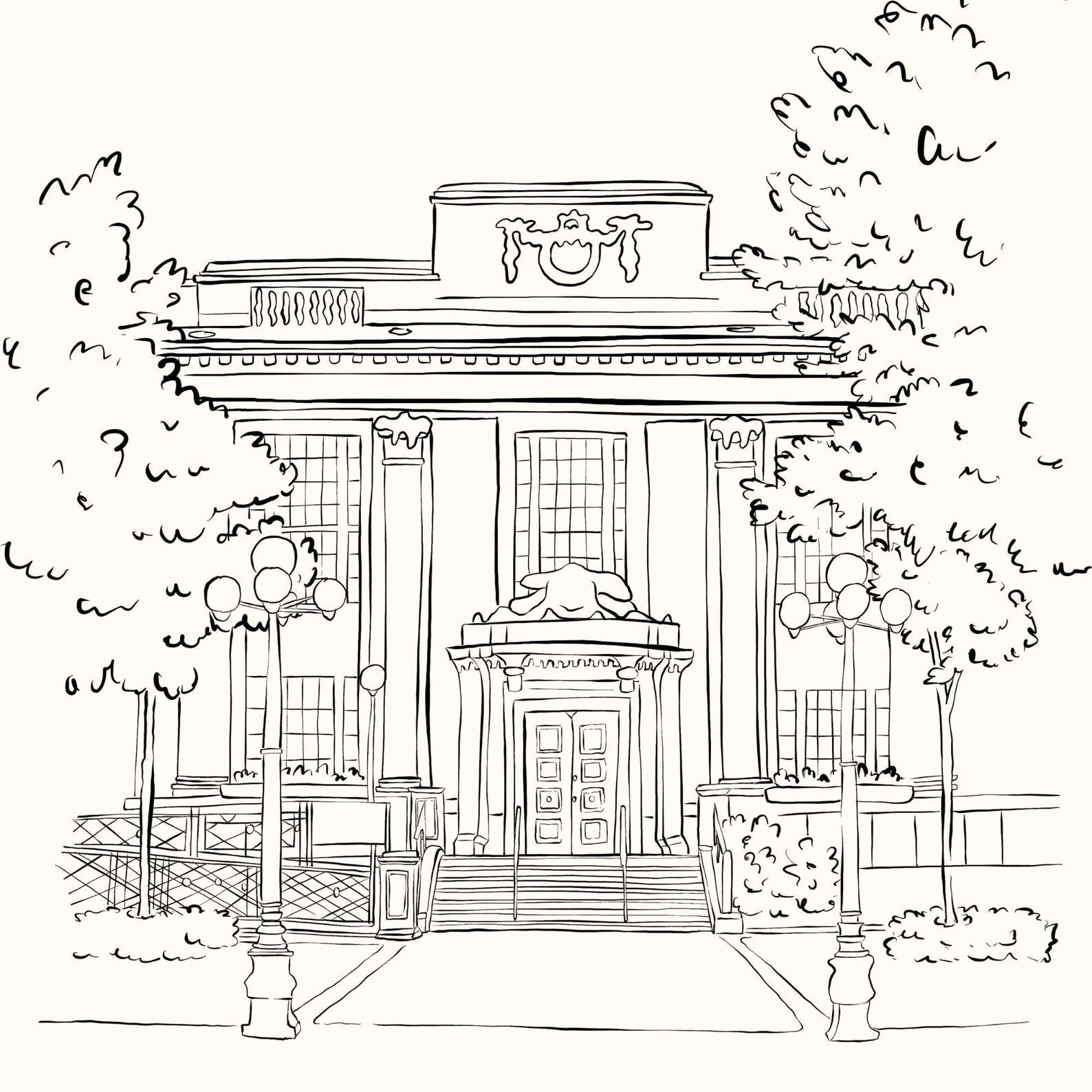 Hand Drawn Wedding Venue Illustration: Custom Venue Sketch (digital ...