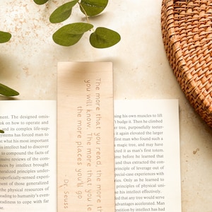 Dr. Seuss Quote Bookmark, Famous Book Quote, Wood Bookmark, Planner ...