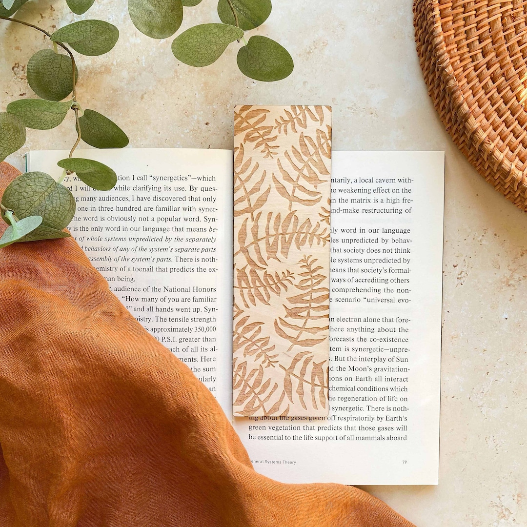 Fern Pattern, Wood Bookmark, Flower Bookmark, Planner Bookmark, Planner ...