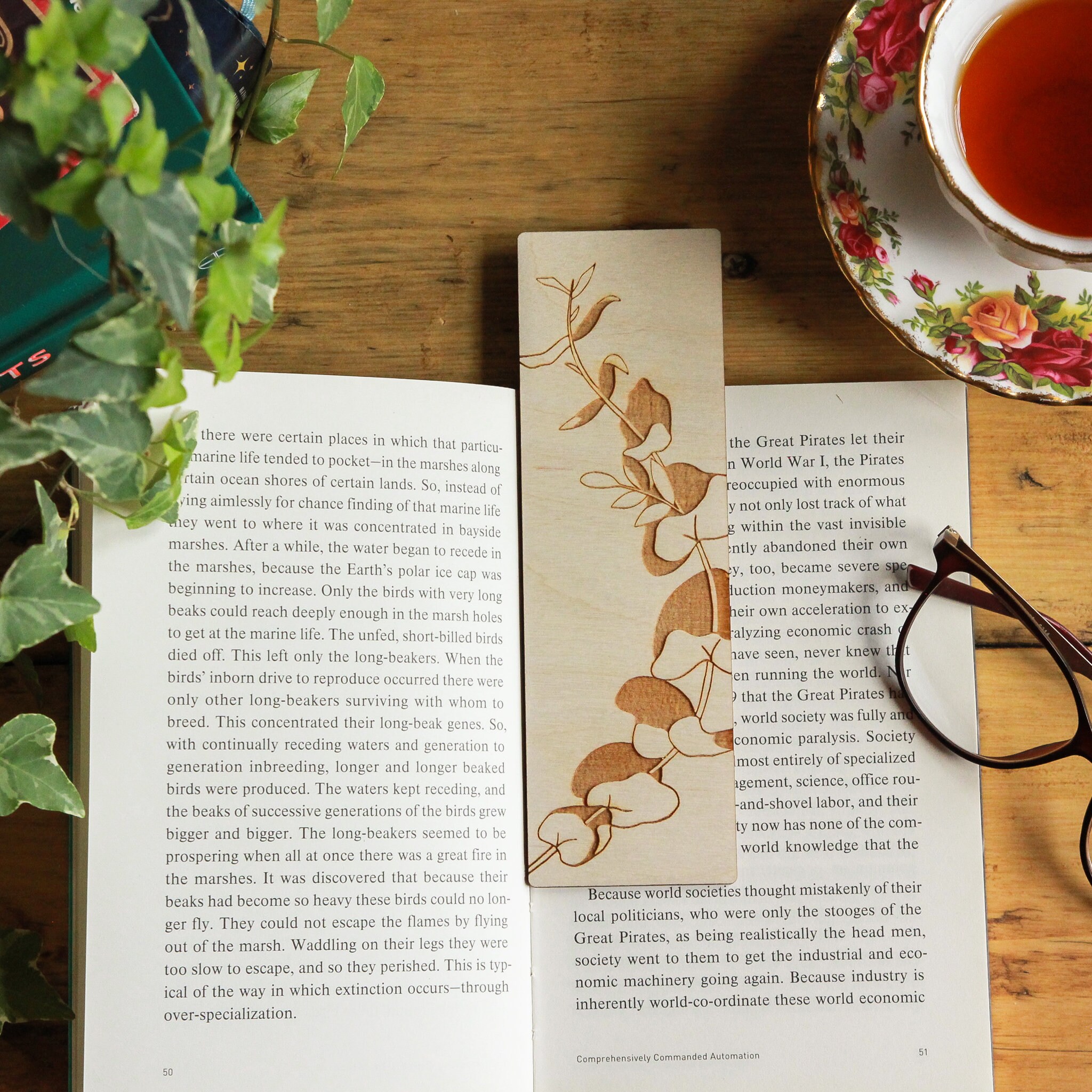 Eucalyptus Wood Bookmark Flower Bookmark Planner Bookmark - Etsy UK