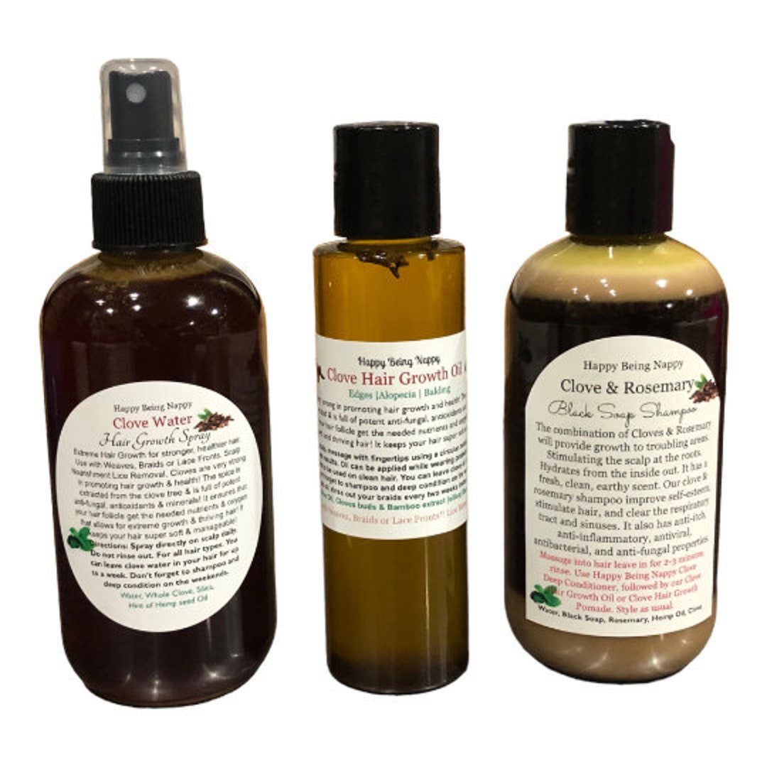 Clove Hair Growth Oil | Clove Rosemary Shampoo | Clove Water Hair Spray ...