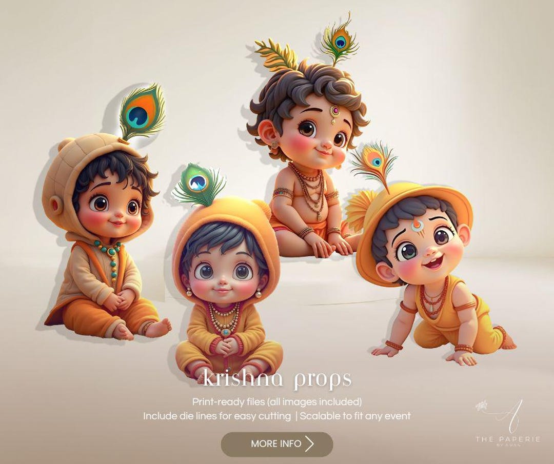Cut Out Krishna Ji | Baby Krishna | Props | Indian Wedding Digital ...