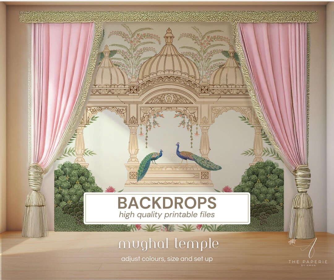 Wedding Back Drops | Indian Wedding Digital Backdrop | Decor Backdrop ...