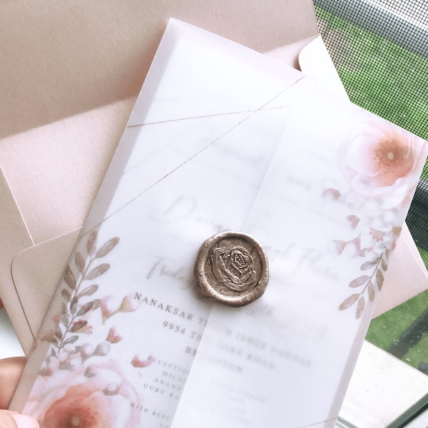 Vellum Wedding Invitations - Etsy