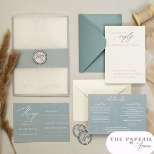 Geometric Pocket Suite | Indian Wedding Invitation, Square Invitation - DEPOSIT ONLY - Etsy