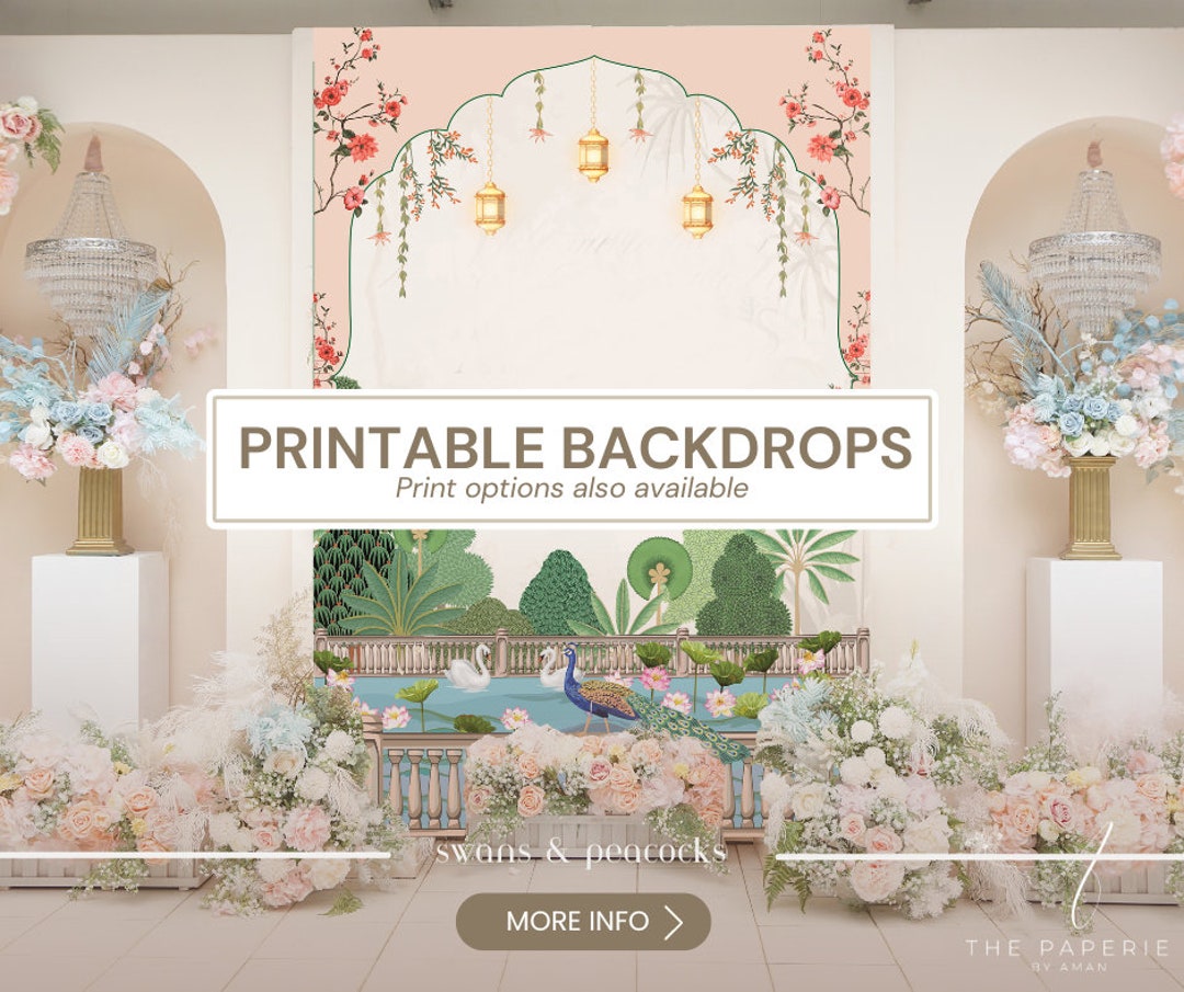 Wedding Back Drops | Indian Wedding Digital Backdrop | Decor Backdrop ...