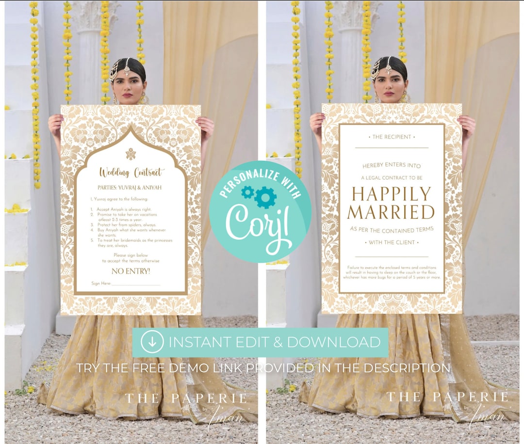 Bridal Party Signage | Bridesmaids | No Entry | Doli | Wedding Contract ...