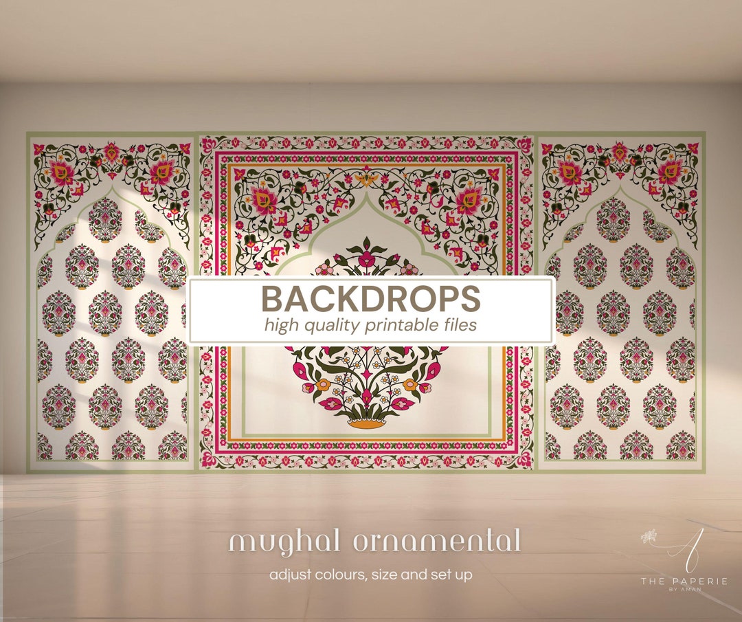 Wedding Back Drops Indian Wedding Digital Backdrop Decor Backdrop ...