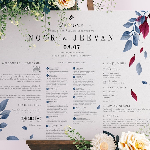 Wedding Program Board - Etsy