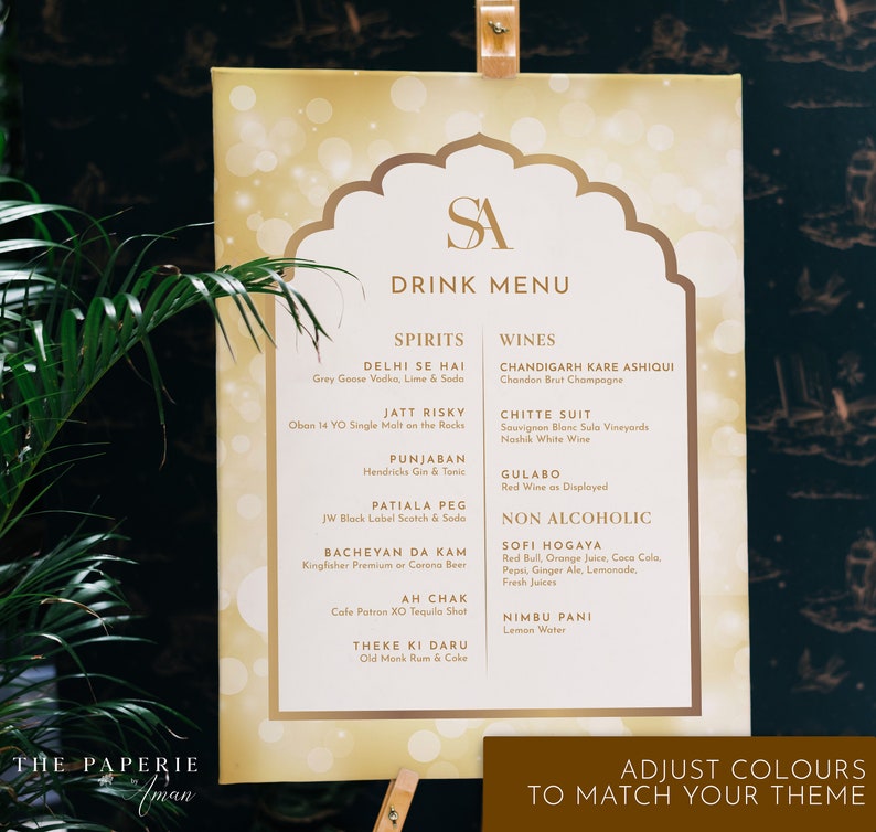 Welcome Sign | Digital File | Customize | Sangeet, Mayian, Mehndi, Jago ...