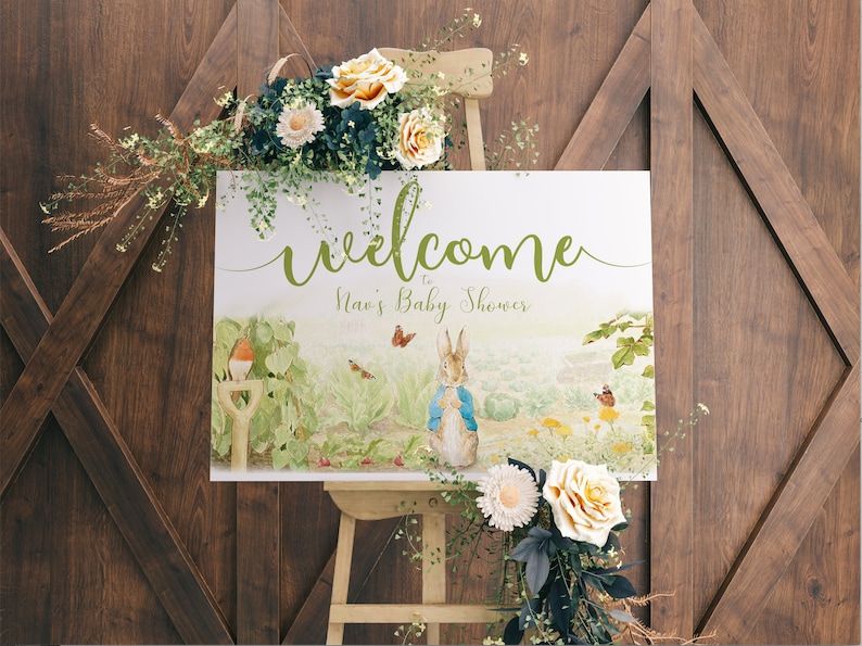 Baby Shower Welcome Sign | Personalized | Welcome Posters | Rustic ...