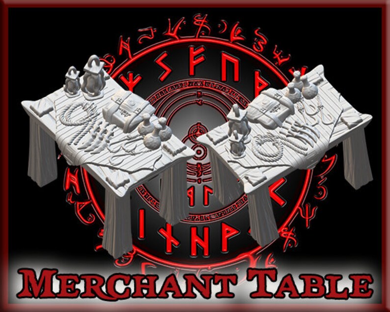 Merchant Table D&D 5e Townsfolk Collection Wargaming | Etsy