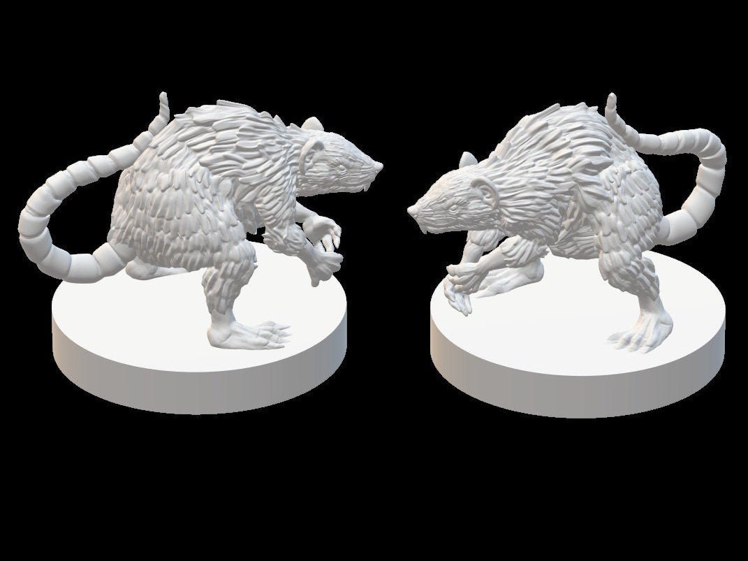 Dungeons & Dragons Giant Rat D&D Miniature Dungeons Dragons pathfinder ...