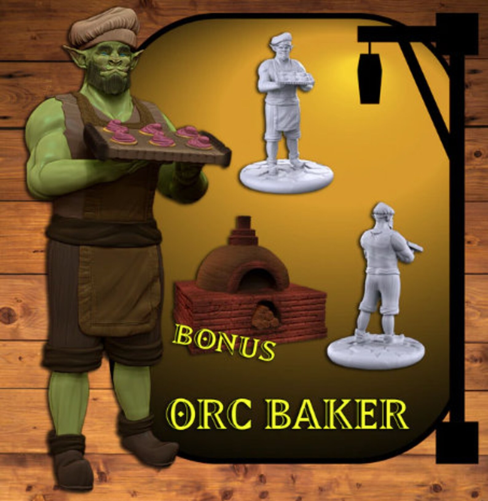 Orc Baker D&D 5e Townsfolk Collection Wargaming - Etsy