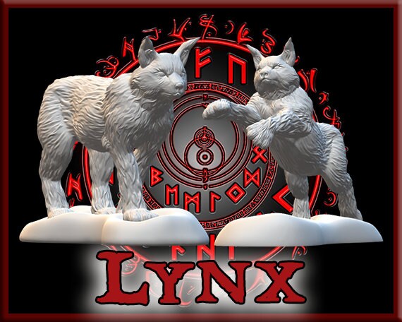 Nyxborn Lynx Companion Familiar Miniature Set Dandd 5e Etsy