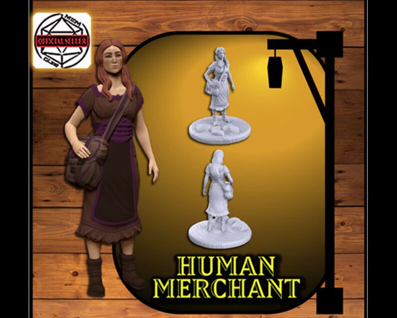 Human Merchant D&D 5e Townsfolk Collection Wargaming | Etsy