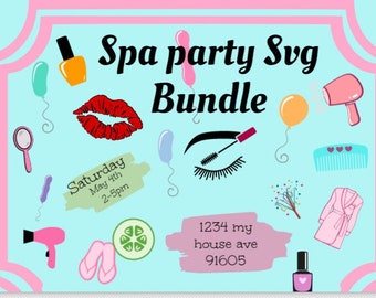Spa Party Svg | Etsy