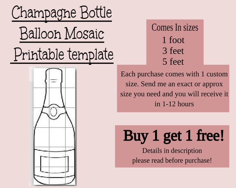 Champagne Bottle Balloon of Mosaic Template , Wine Glass , Part Decor ...
