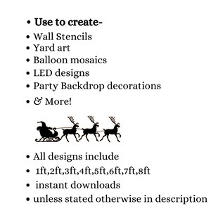 1ft to 8ft Tree With Stars Cut Out Silhouette Templates Bundle ...