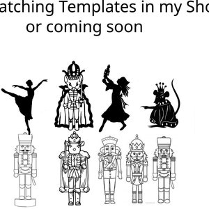 1ft to 8ft Tree With Stars Cut Out Silhouette Templates Bundle ...