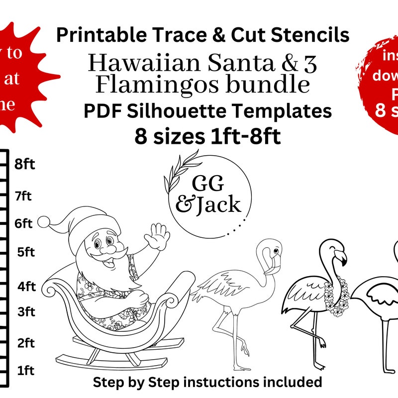 Traceable Santa - Etsy