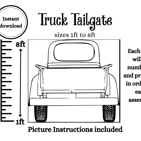 Truck Tailgate Digital Backdrop - Etsy