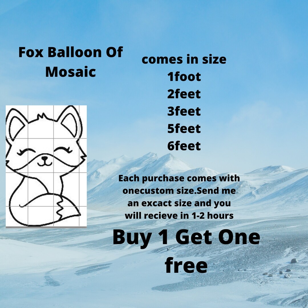 Fox Balloon of Mosaics,baby Fox,fox Birthday Party ,animals,puppy Dogs ...