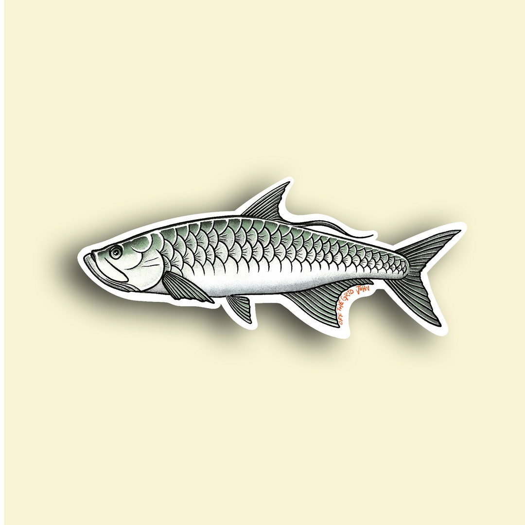 Tarpon Fishing Decal Fly Fishing Fish Sticker - Etsy