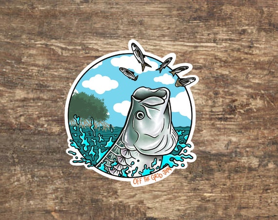 Tarpon Fish Fly Fishing Sticker Decal - Etsy