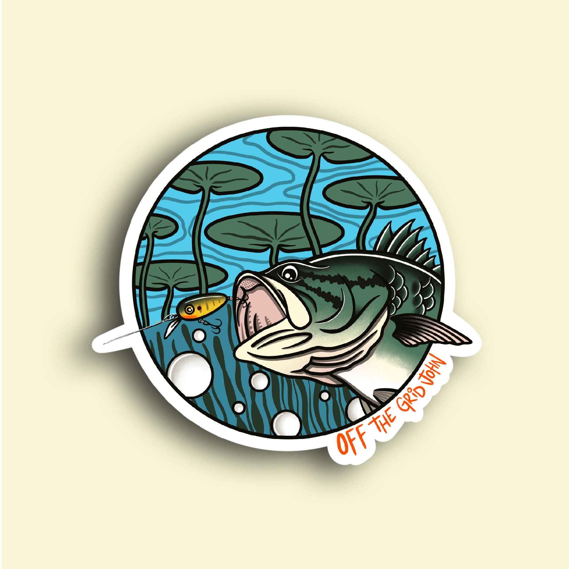 Bass Fishing Decal